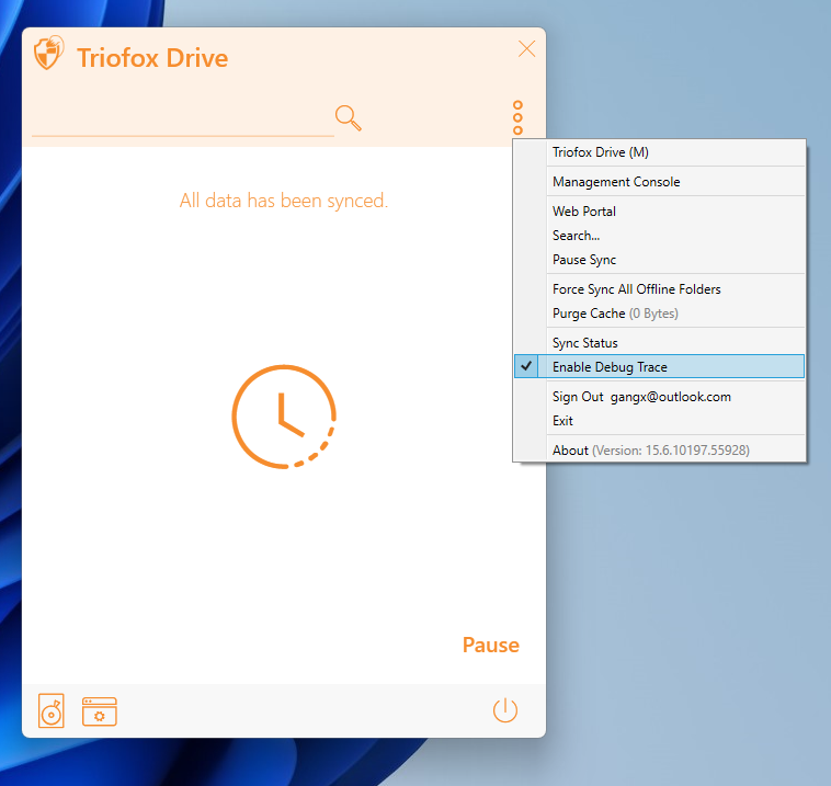 Capture Trace in Triofox Windows Client/Server Agent – TrioFox Support Team
