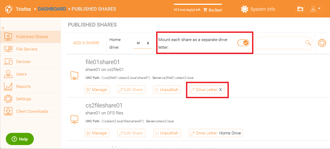 Mount Multiple Drives in the Triofox Windows Client – TrioFox Support Team