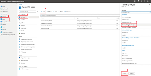 Add a Managed Google Play Store App Directly in the Intune Console ...
