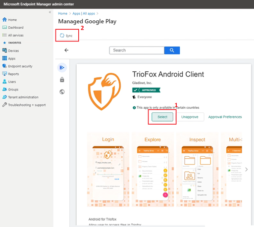 Add a Managed Google Play Store App Directly in the Intune Console ...