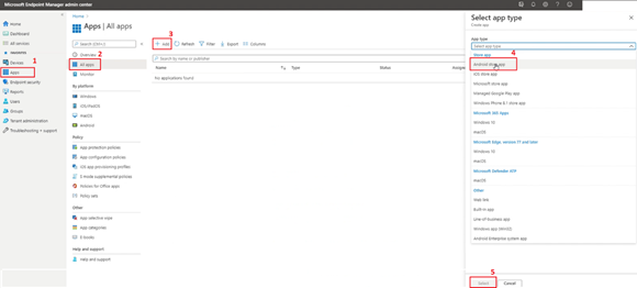 Add Android Store Apps to Microsoft Intune – TrioFox Support Team